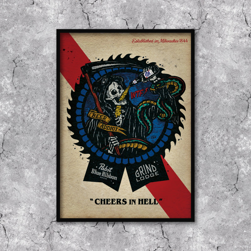 GRINDLODGE × Pabst Blue Ribbon POSTER – PabstBlueRibbonJapan